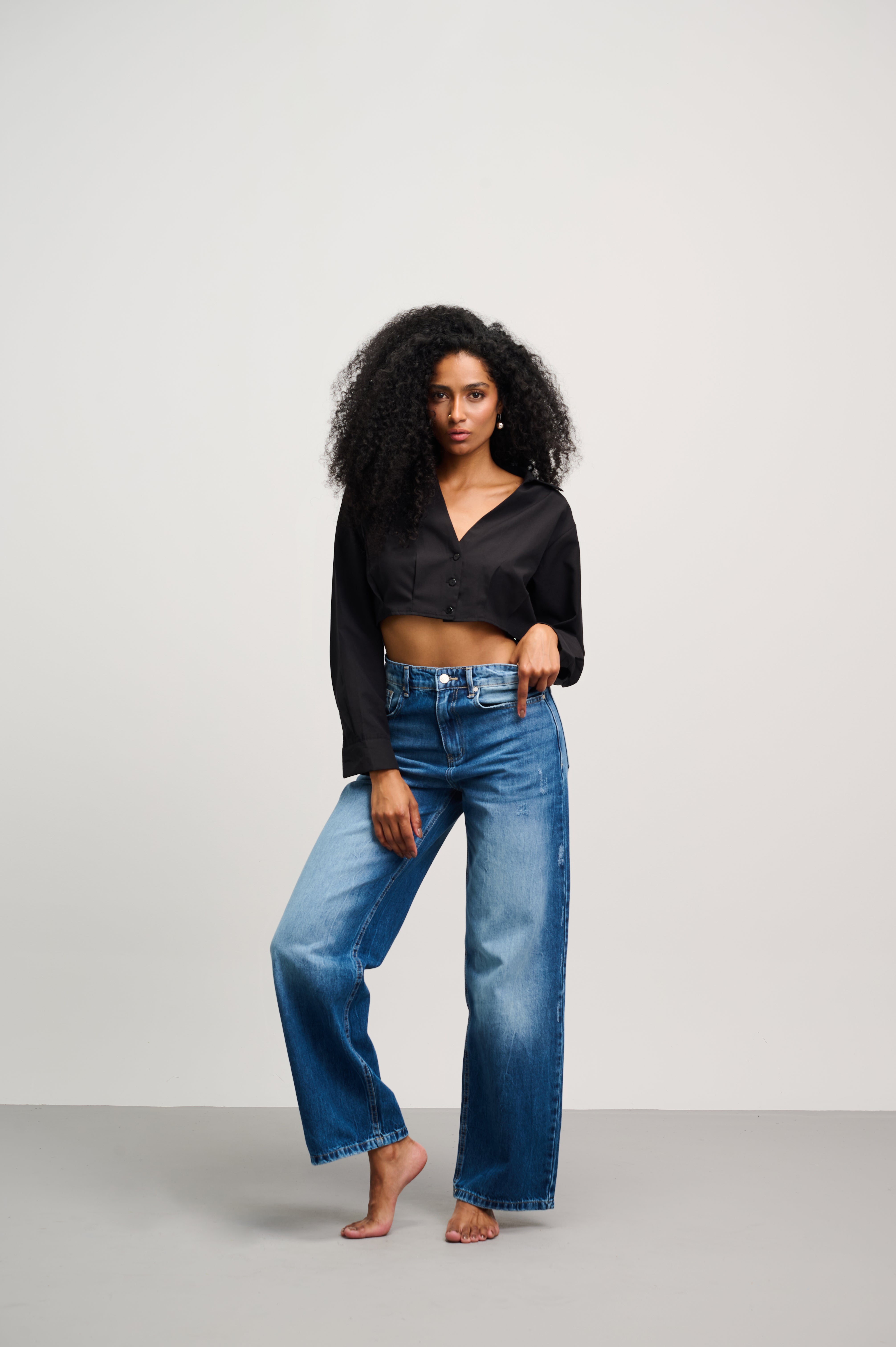 Mid Blue Oversized Tapered Baggy Jeans – TGS Worldwide